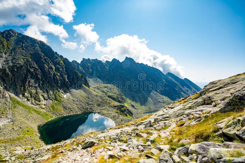 Tatra Mountains Lakes and Waterfall. Slovakia Stock Photo - Image of ...