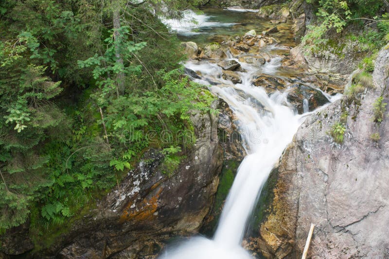 Tatra Mountains. View of the Mountain River, Waterfall in the Mountains ...