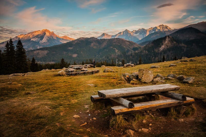 Tatry Mountains stock photo. Image of hill, winter, trees - 71049152
