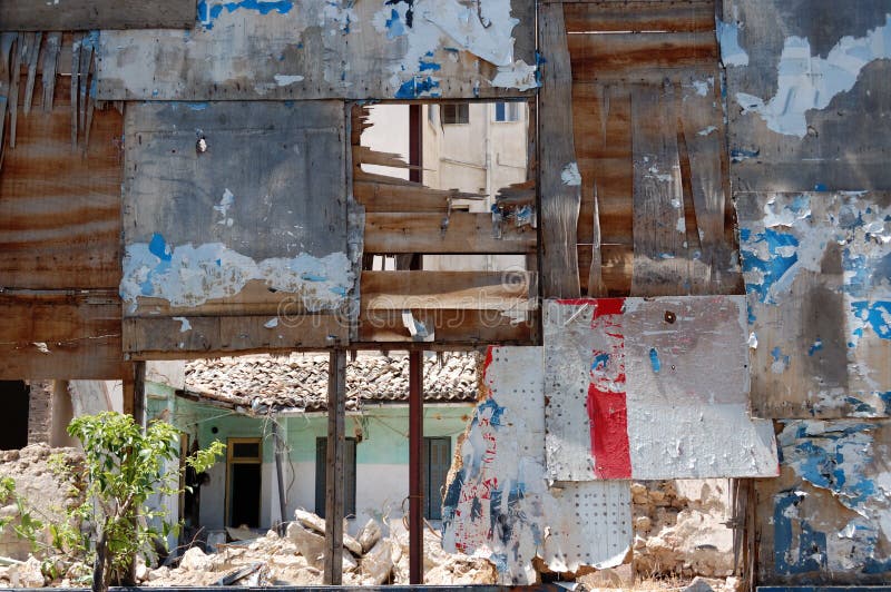 Tattered billboard stock photo. Image of decadent, desolate - 16832586