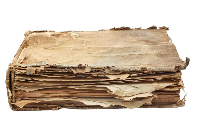 Tattered Book on Transparent Background Stock Illustration ...