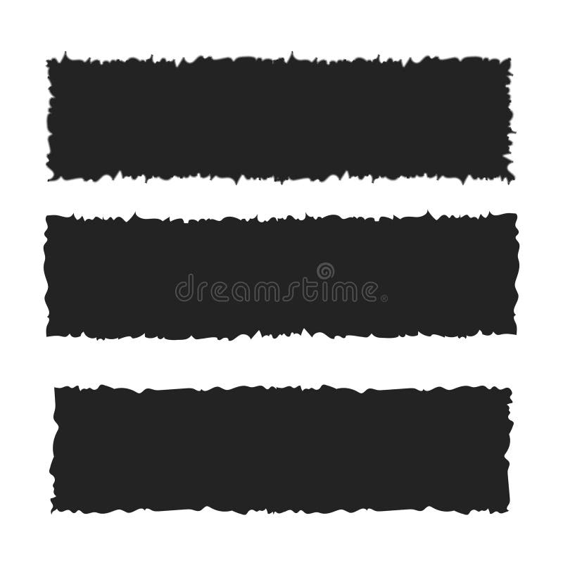 Tattered Rectangle Jagged Edge Text Box, Header Border. Ripped and ...