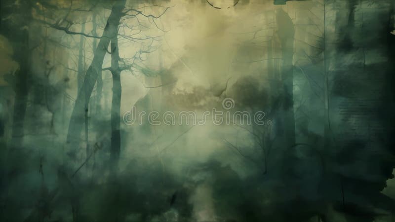 A Tattered and Torn Map Showing a Winding Trail through a Haunted ...