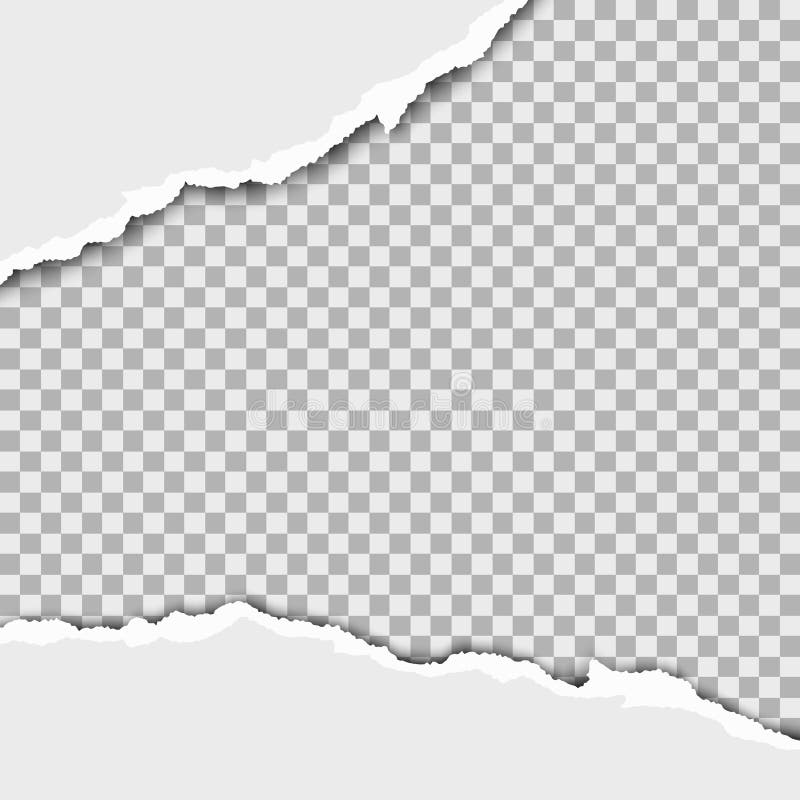 Tattered Wide Hole in Sheet of White Paper. Transparent Background of ...