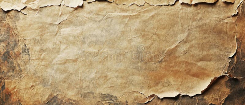 Tattered and Worn Brown Paper with Ripped Edges Stock Illustration ...