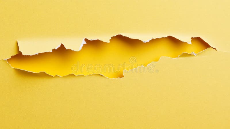 The Tattered Yellow Paper Exposes a Hint of the Layer Beneath, Forming ...