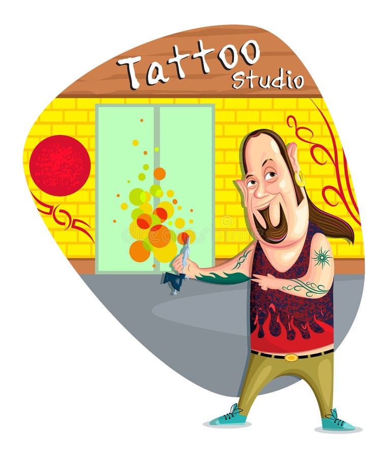 Tattoo Artist stock vector. Illustration of expertise - 41770536