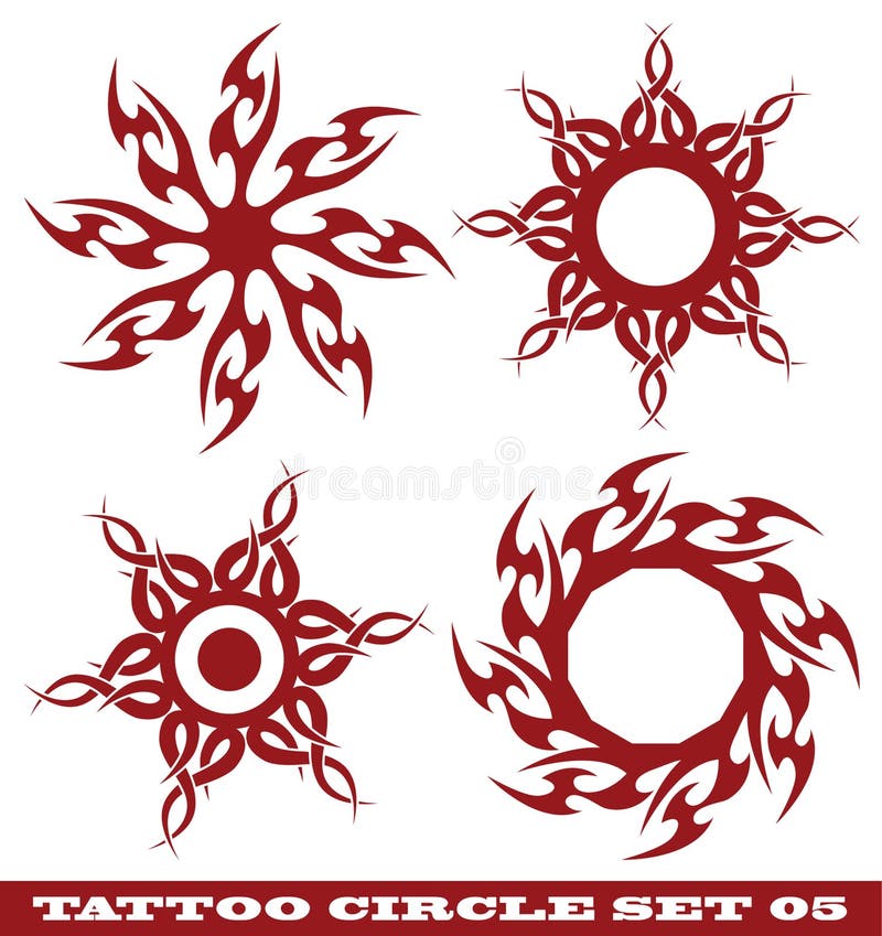 Tattoo circle stock vector. Illustration of halftone - 12154287