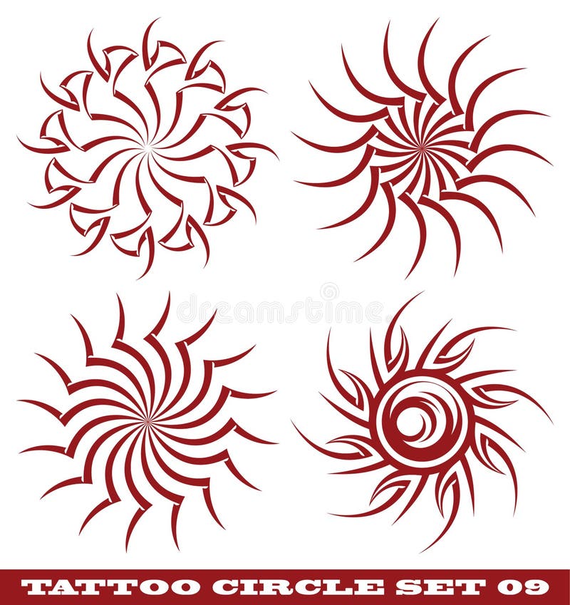 Tattoo circle stock vector. Illustration of halftone - 12154287