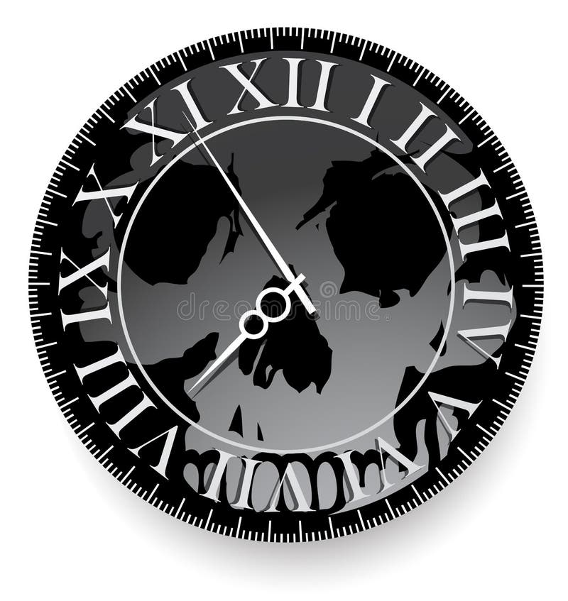 Tattoo with Clock and Skull Stock Vector - Illustration of watch, skull ...