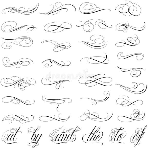 Tattoo curls stock vector. Illustration of formal, card - 40569568