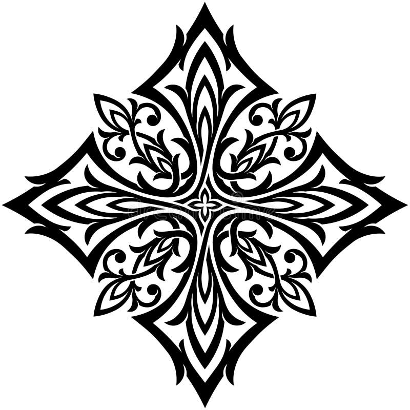 Stylized Victorian Gothic Ornamental Cross Stock Vector - Illustration ...