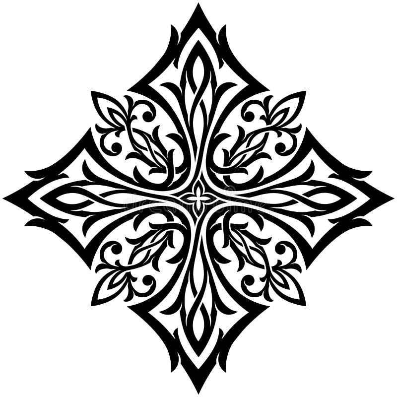 Stylized Victorian Gothic Ornamental Cross Stock Illustrations – 29 ...