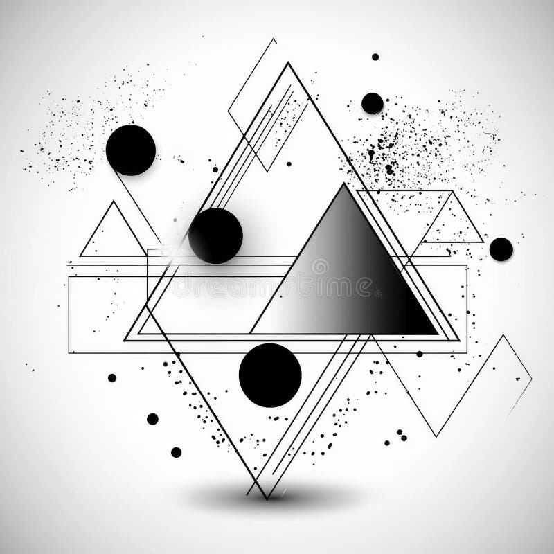 Tattoo Design Featuring Geometric Shapes Connected Together To Form a ...