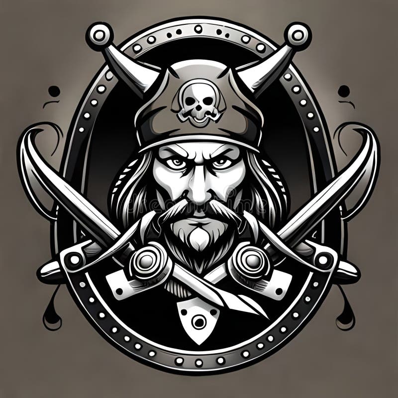 Tattoo Design Template on Monochrome Theme Stock Illustration ...