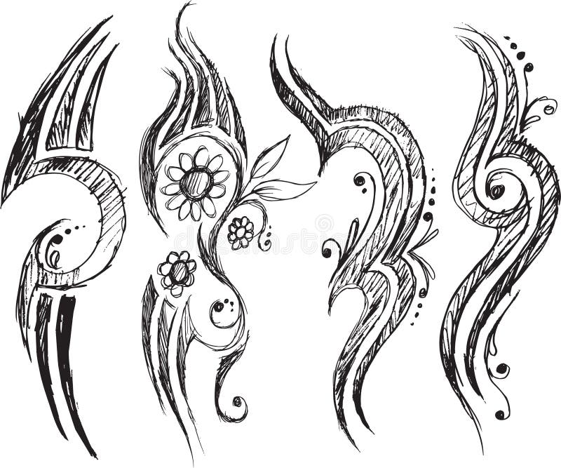 Tattoo Doodle Vector stock vector. Illustration of tribal - 54761925