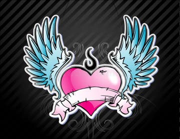 Tattoo Emo Heart stock vector. Illustration of seasonal - 8115391