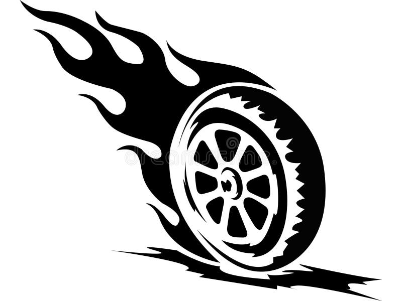 Tattoo Fire wheel stock vector. Illustration of heat - 12990412