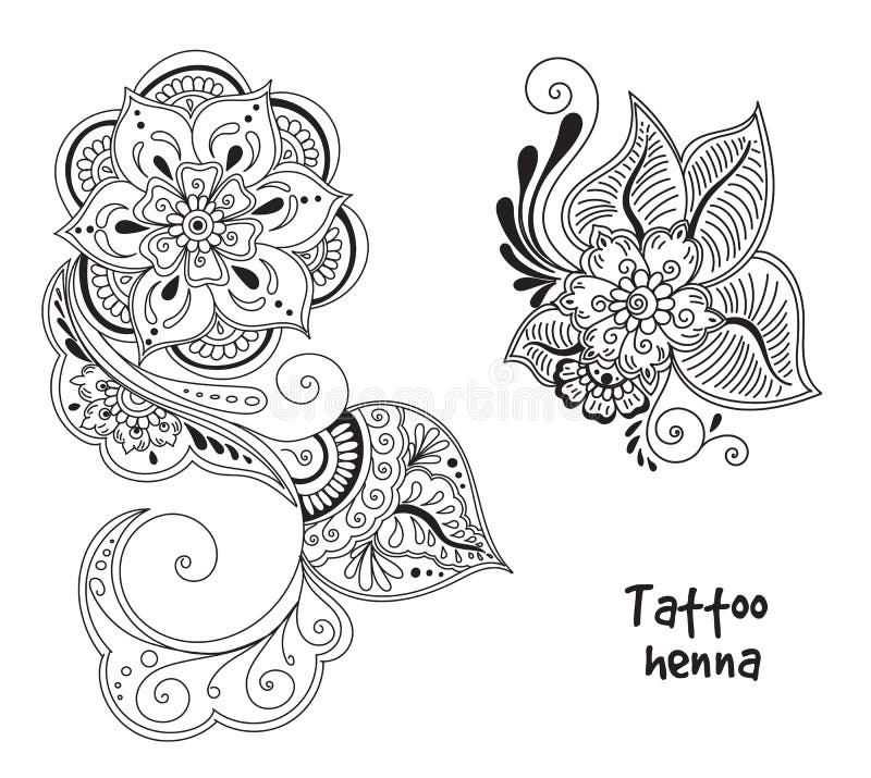 Tattoo henna element stock vector. Illustration of abstract - 70284478