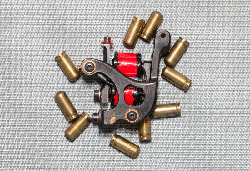 Tattoo machine ( gun ). stock photo. Image of metal, tattoo - 39519122