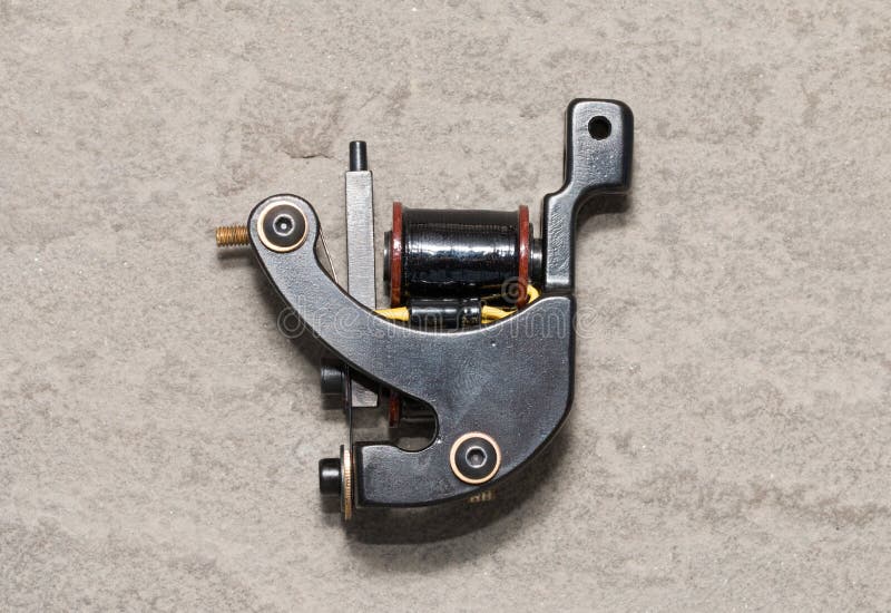 Tattoo machine ( gun ). stock image. Image of coils, metal - 39519409