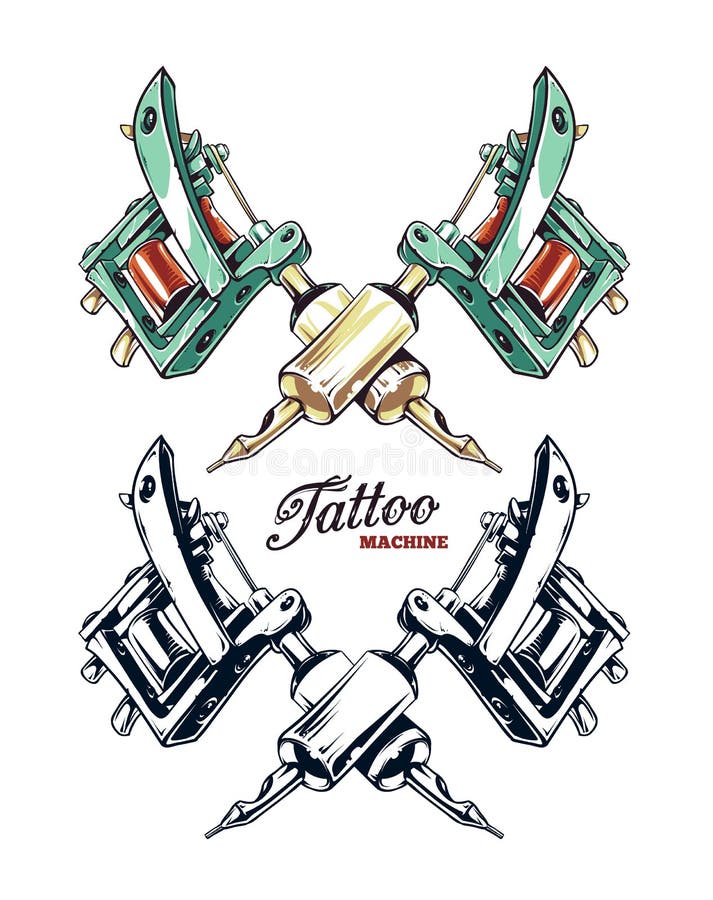 Tattoo Machine Vector stock vector. Illustration of graphic - 44224930