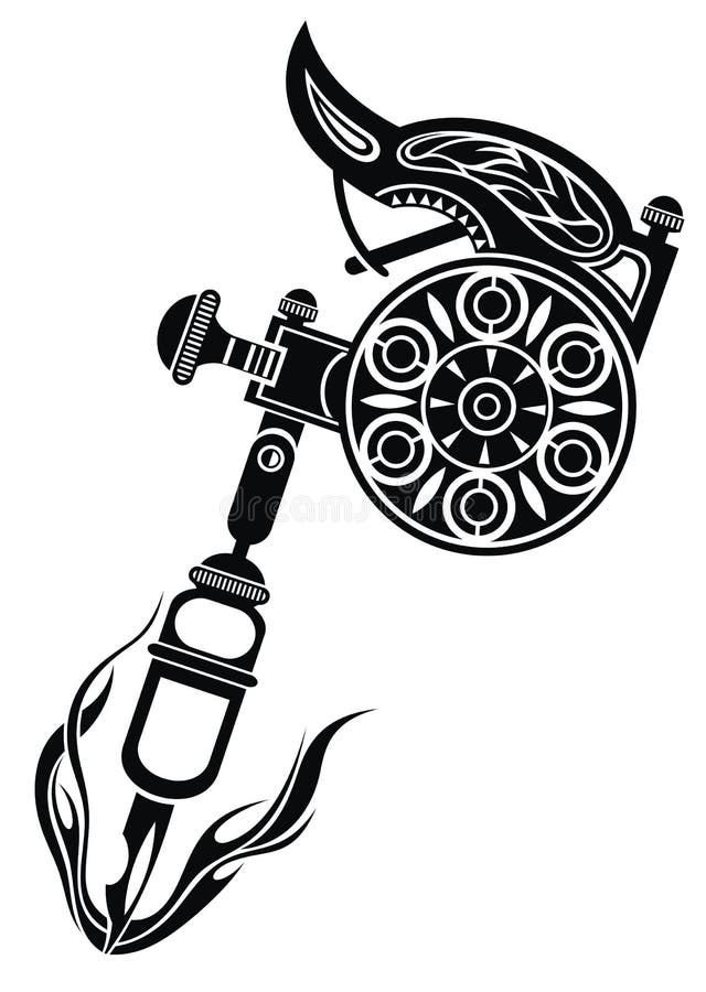 Tattoo Artist. Tattoo Machine Stock Vector - Illustration of tattooing ...