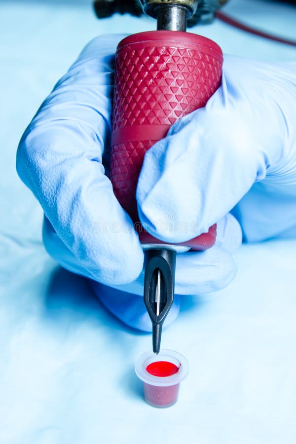 Tattoo Needle and Cup of Ink Stock Image - Image of black, design: 62152305