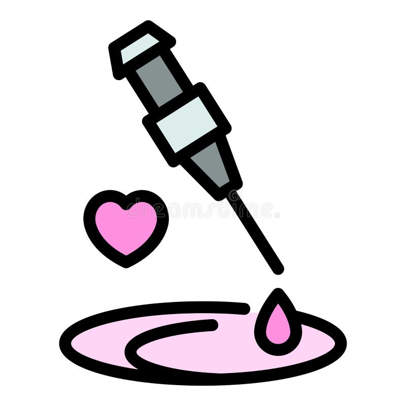 Tattoo Needle Drop Icon Color Outline Vector Stock Vector ...