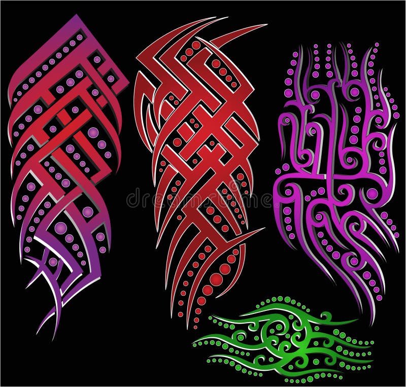 Tattoo pattern stock vector. Illustration of pattern - 12726459