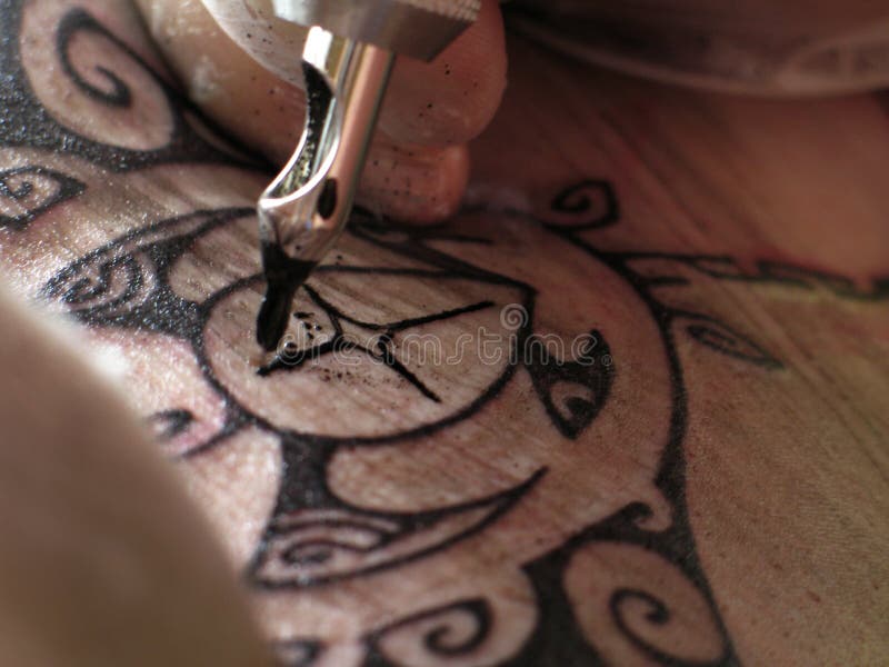 Tattoo in Progress editorial stock image. Image of tools - 1269659