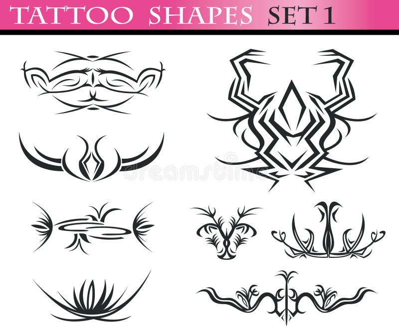 Tattoo Shapes Set 1 Picture. Image: 15649092