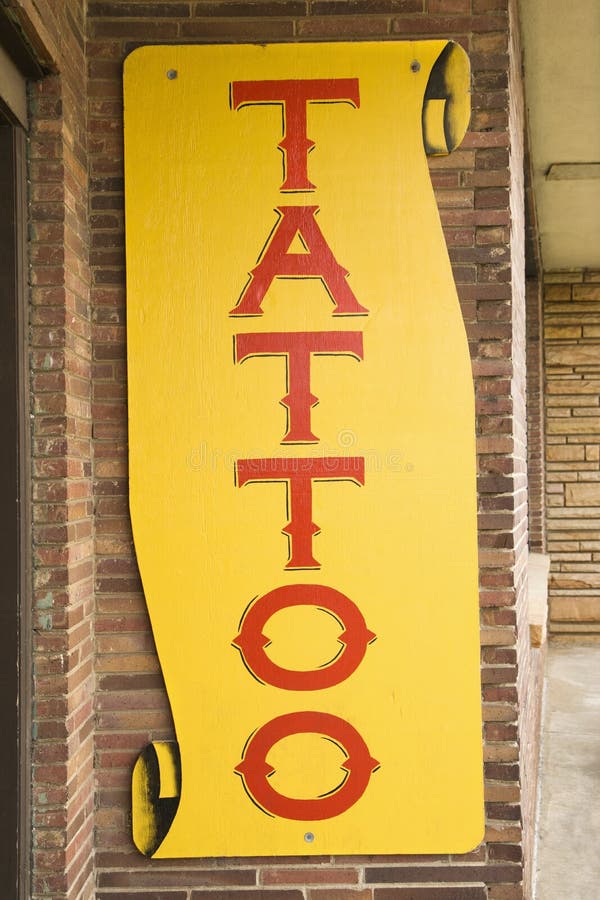 Tattoo sign. stock image. Image of tattoo, outdoors, building - 2678053