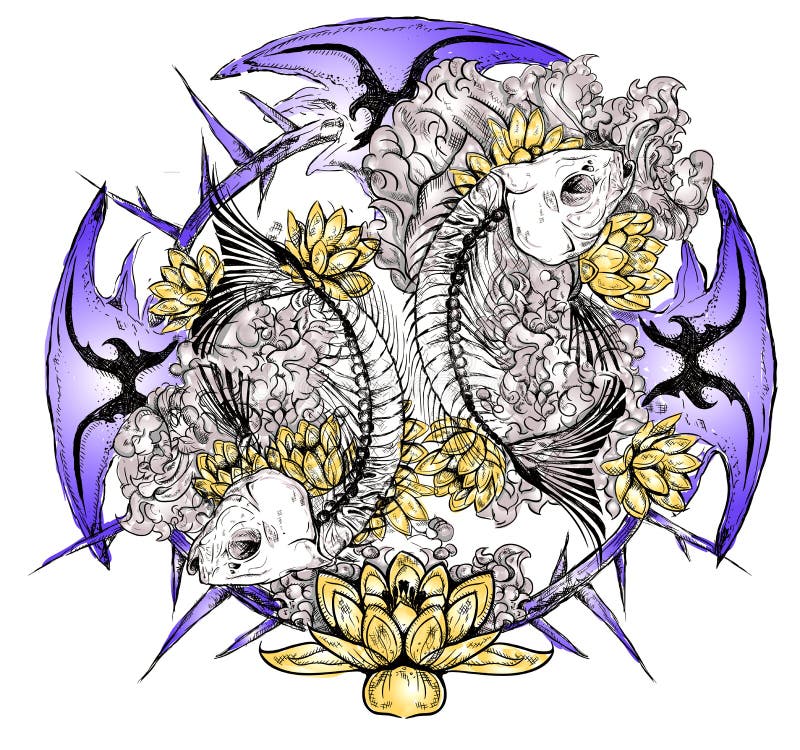 Pisces Skeleton Stock Illustrations – 69 Pisces Skeleton Stock ...