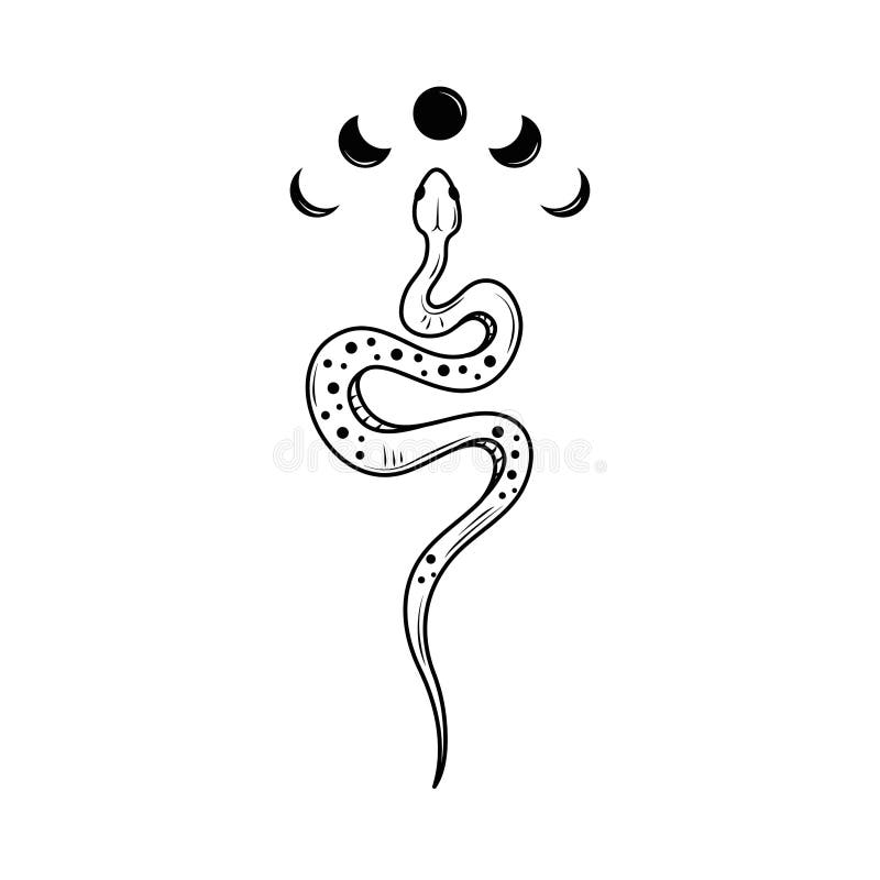 Tattoo Snake Illustration, Handmade Stock Illustration - Illustration ...