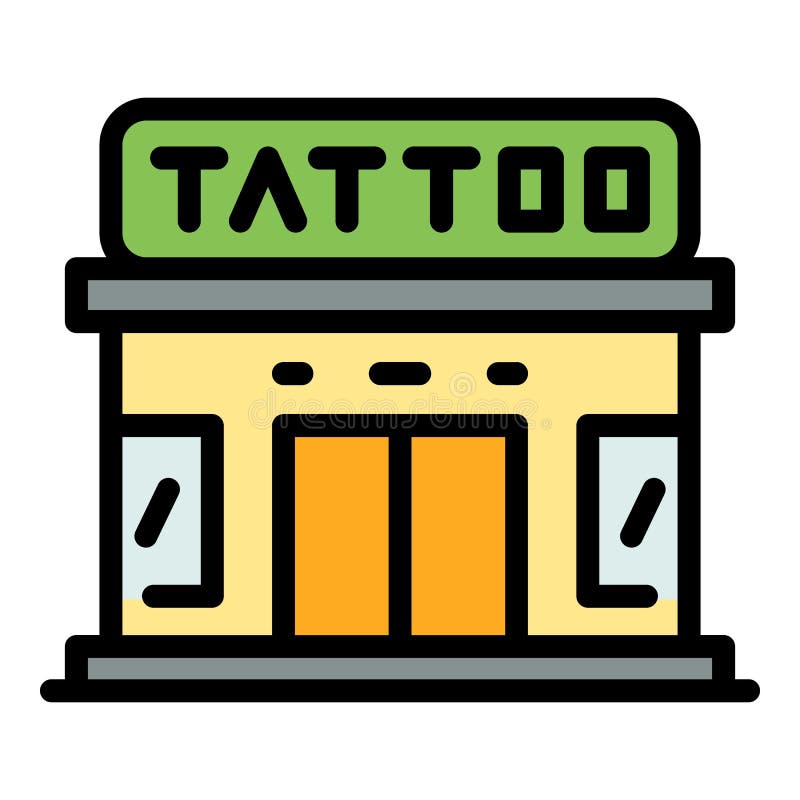 Tattoo Studio Icon Color Outline Vector Stock Vector - Illustration of ...