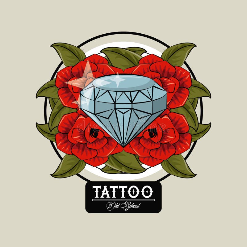 Diamond Rose Tattoo