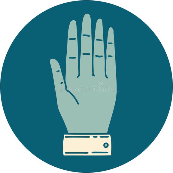Tattoo Style Icon of a Hand Stock Vector - Illustration of vintage ...