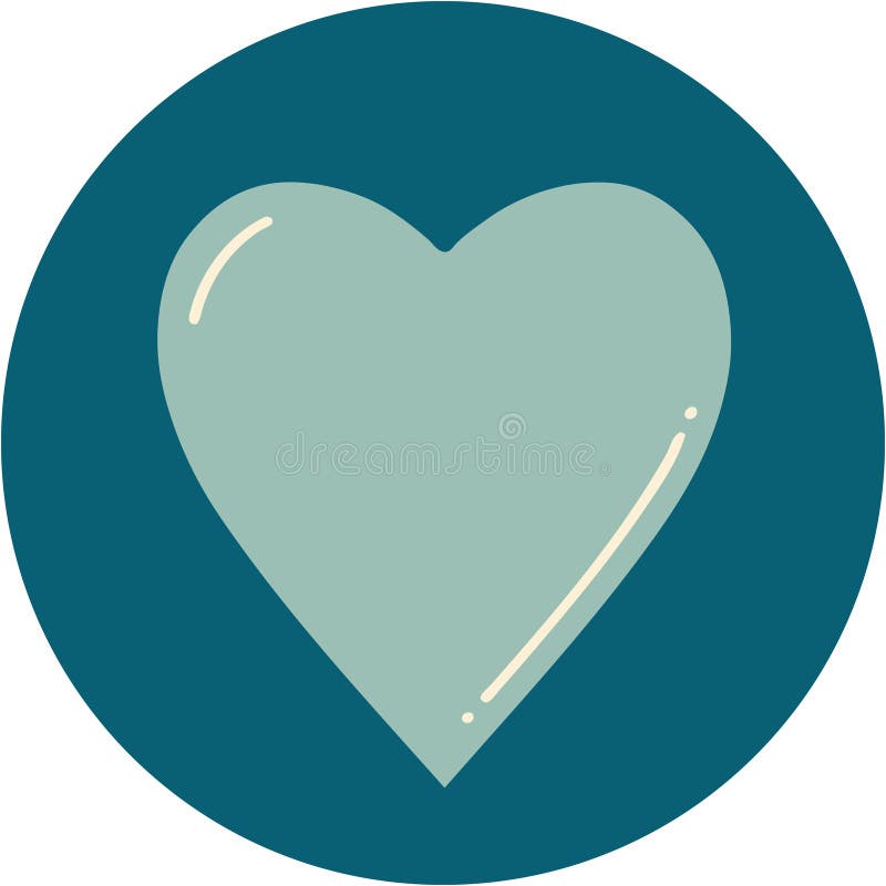 Tattoo Style Icon of a Heart Stock Vector - Illustration of style, love ...