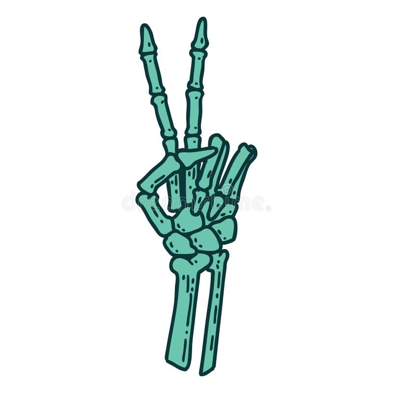 Skeleton Peace Sign Stock Illustrations – 279 Skeleton Peace Sign Stock ...