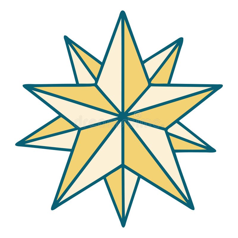 Tattoo Style Icon of a Star Stock Vector - Illustration of design ...