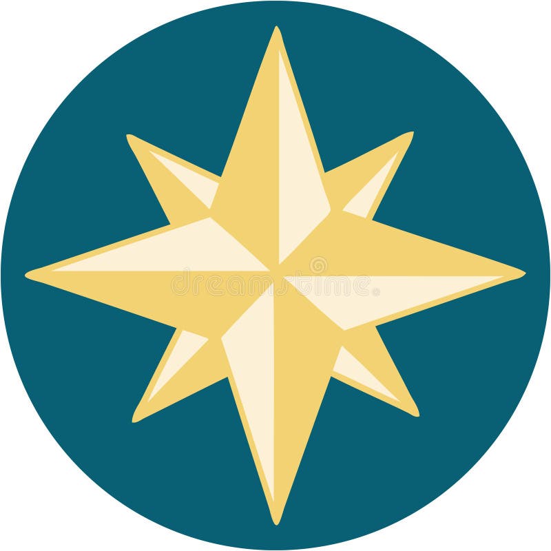 Tattoo Style Icon of a Star Stock Vector - Illustration of sign, star ...