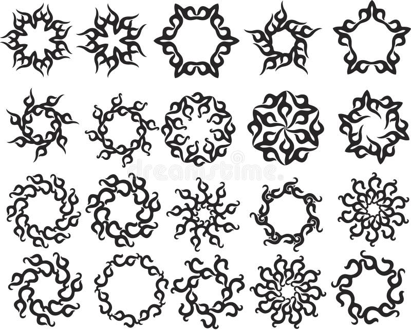 Tattoo Sun, Flame Tribal Design Stock Vector - Illustration of ...