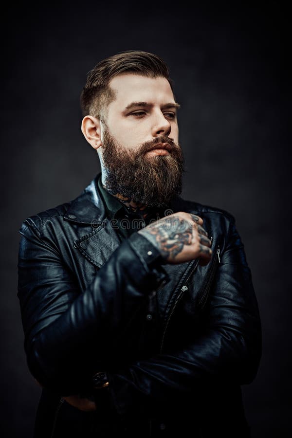 Tattooed Man in Leather Apron Stock Photo - Image of human, paint: 50680058