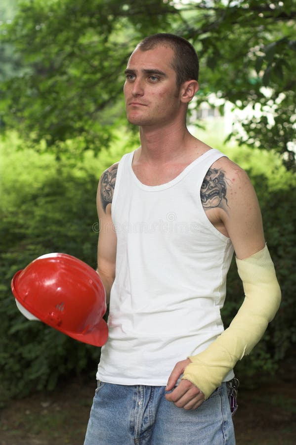 Tattooed man in plaster stock image. Image of tattoo, rebel - 5779115