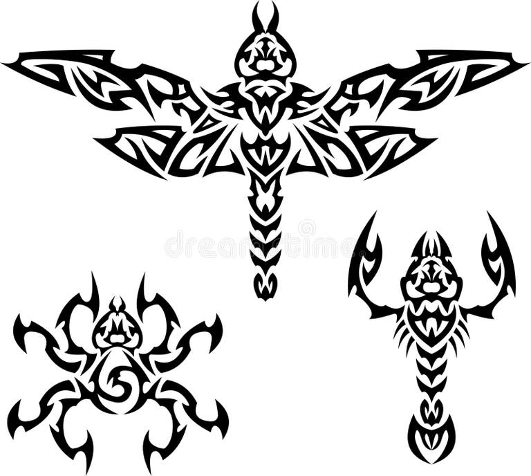 Tribal Insects Stock Illustrations – 409 Tribal Insects Stock ...