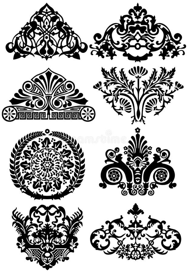 Frame with Top and Bottom Decoration Stock Vector - Illustration of ...