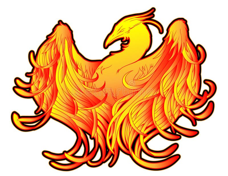 Tatuaje Del Fuego De Phoenix Ilustración del Vector - Ilustración de ...