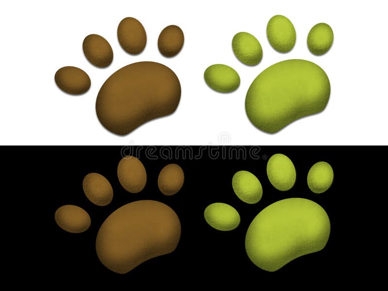 Tatzen u. Text stock abbildung. Illustration von hund, dargestellt - 494657