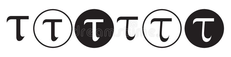 Tau Symbol Vector Set Collection for Web Stock Vector - Illustration of ...